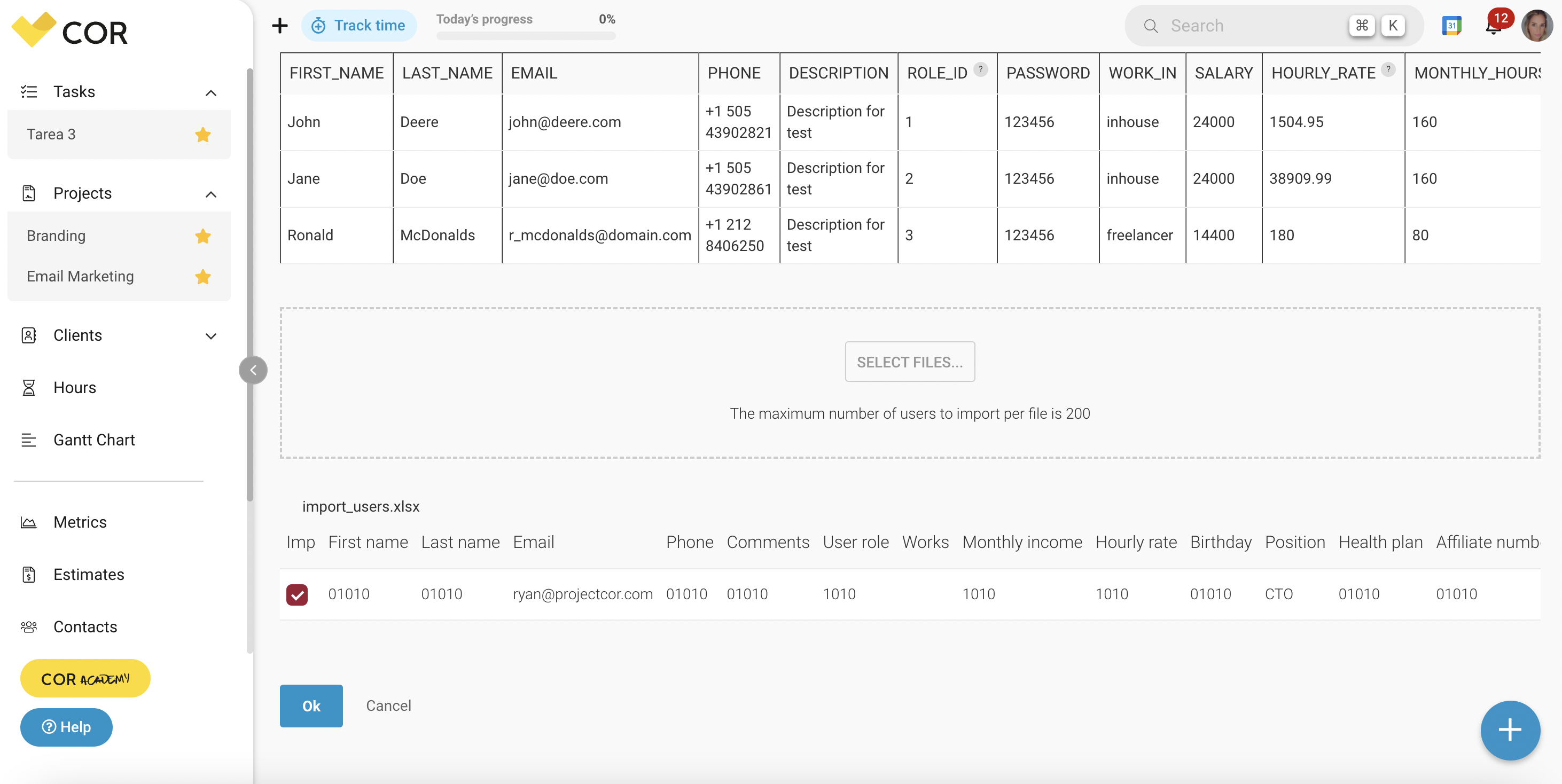 Assignment of user positions – COR Help Center