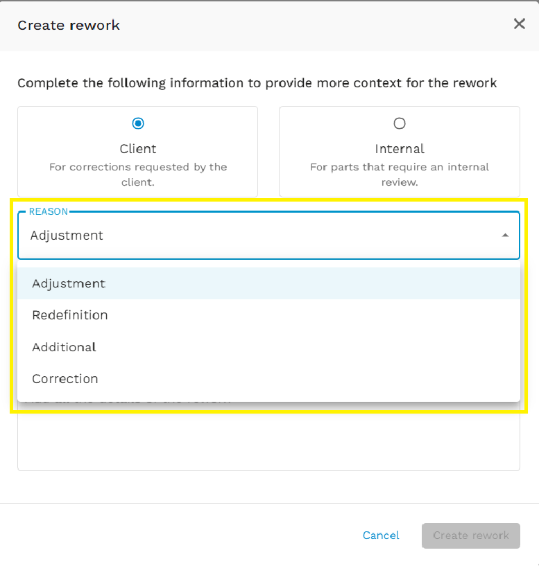 Reworks – COR Help Center